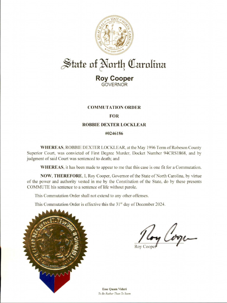 Locklear Robbie Commutation | PDF