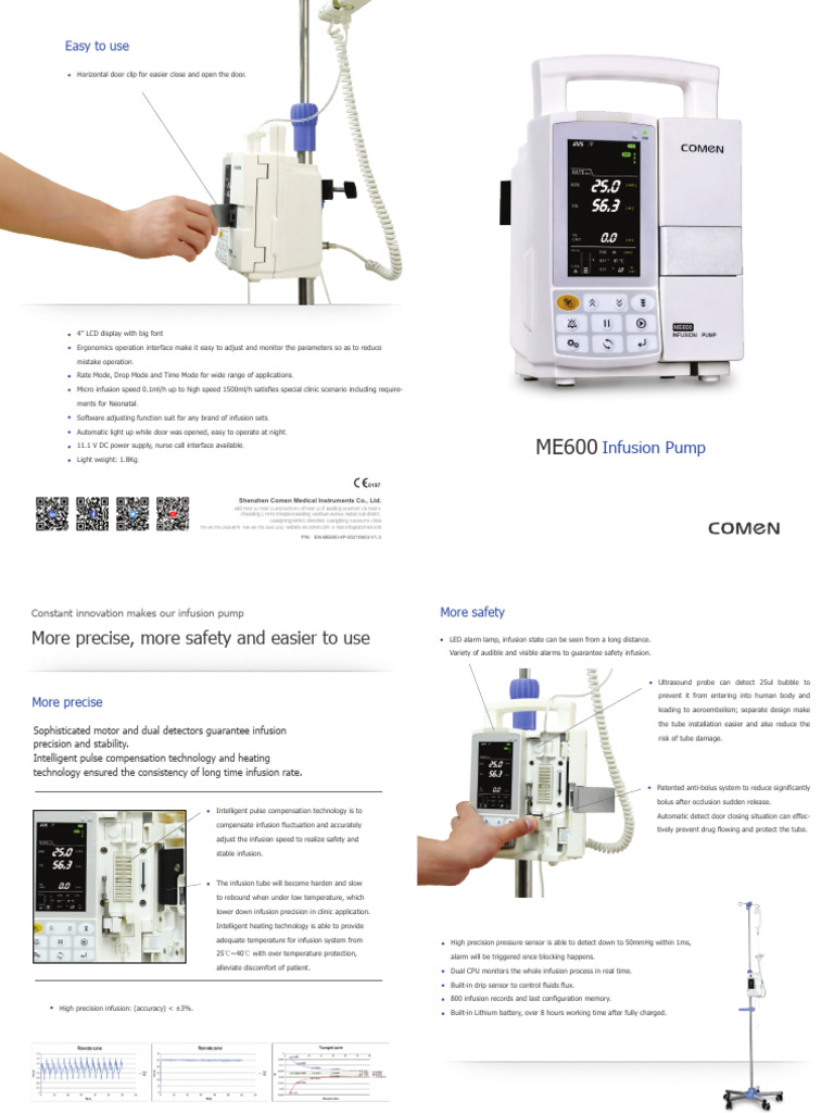 EN ME600 V1.3 | PDF | Intravenous Therapy | Pump