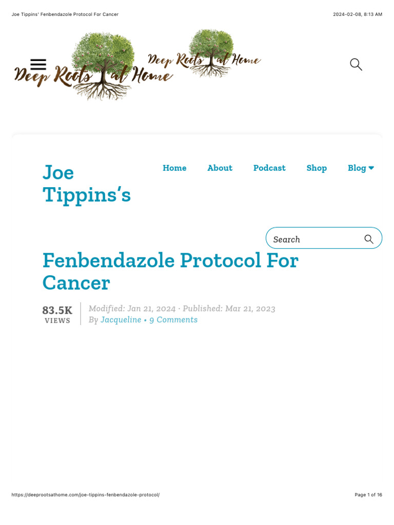 Joe Tippins' Latest Cancer Protocol | PDF | Cancer | Apoptosis