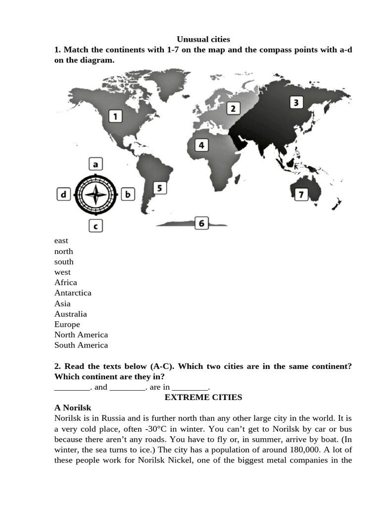Unusual Cities Pdf Earth Sciences