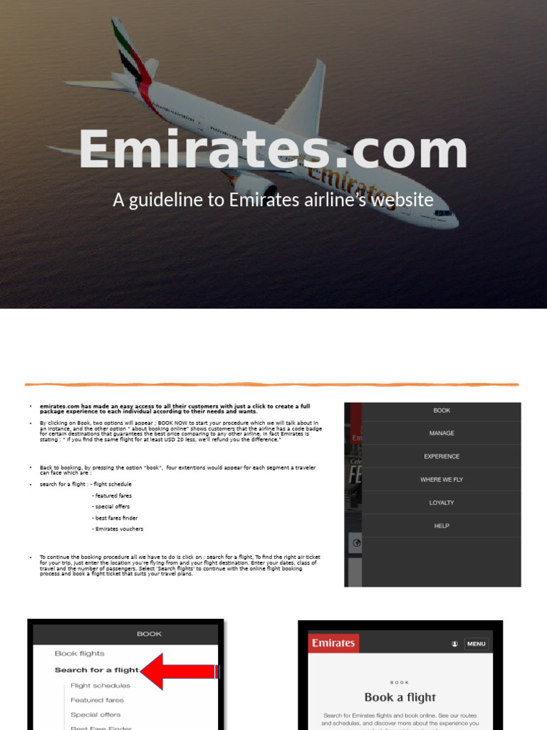 Presentation | PDF | Emirates (Airline) | Civil Aviation