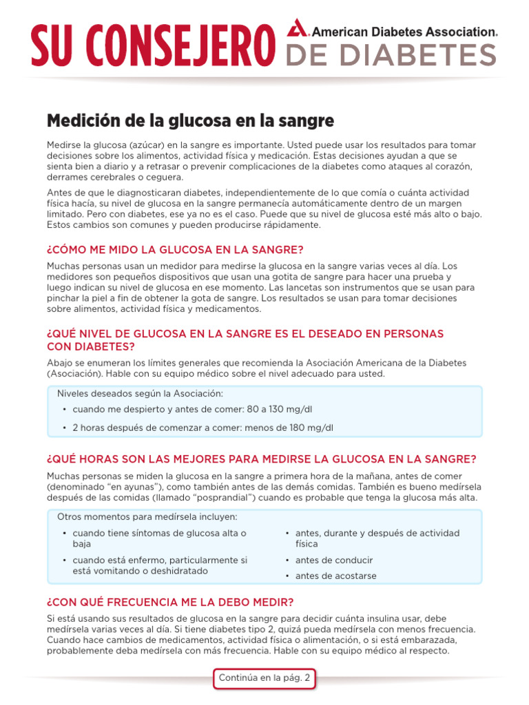 Blood Glucose Monitoring - Spanish | PDF | Diabetes | Enfermedades y ...