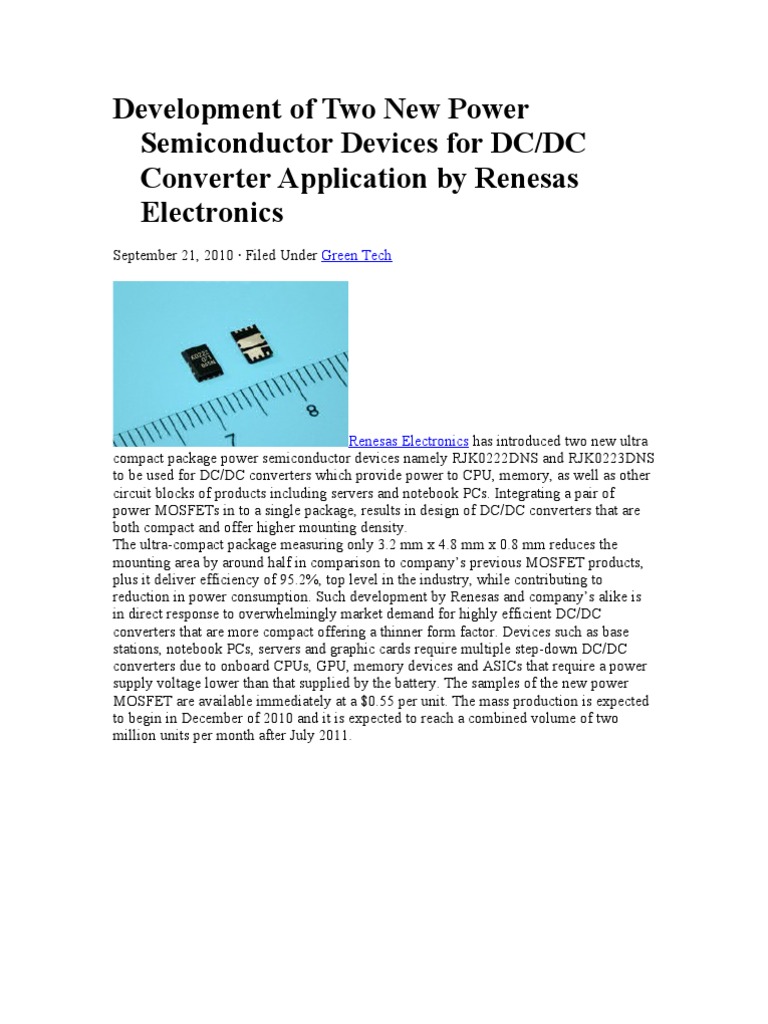 Development of Two New Power Semiconductor Devices For DC | PDF ...