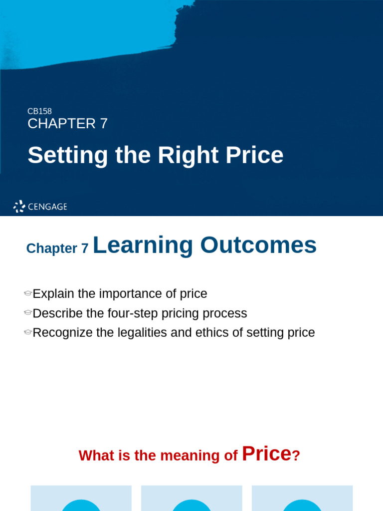 CB158 Chapter 7 PPT 2022 | PDF | Pricing | Prices