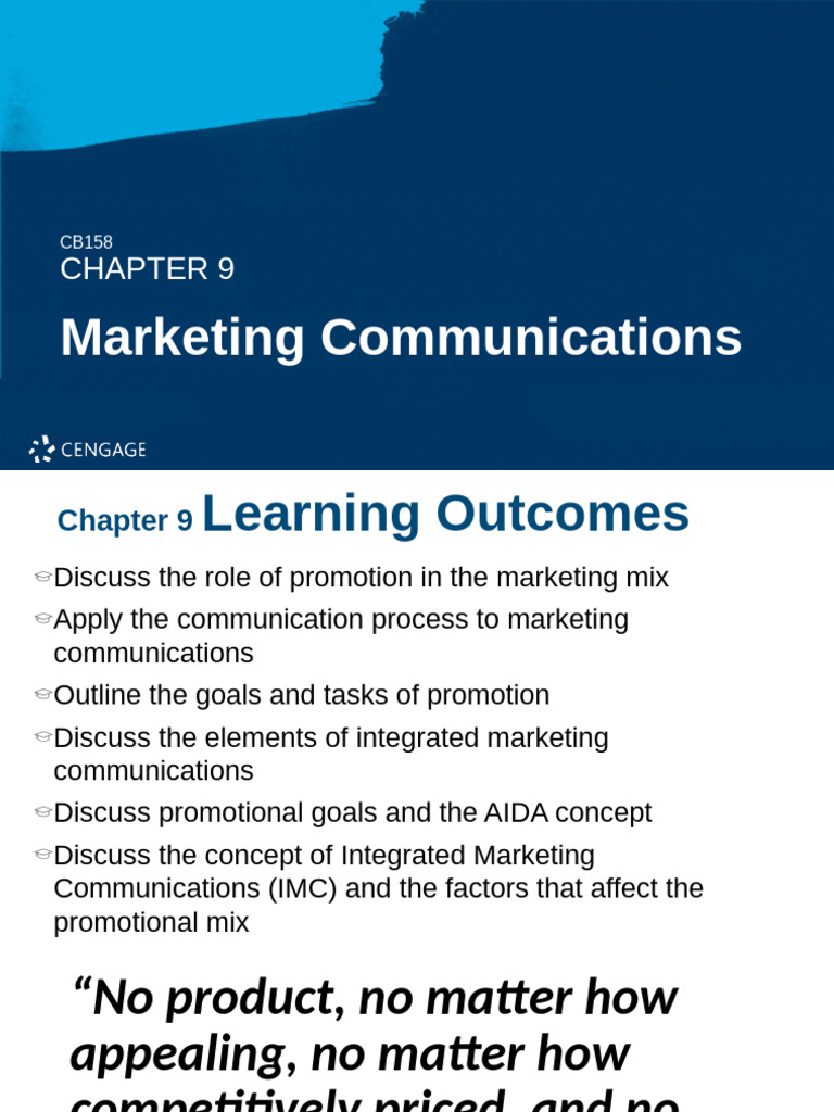 CB158 Chapter 9 PPT 2022 | PDF | Marketing Communications | Marketing
