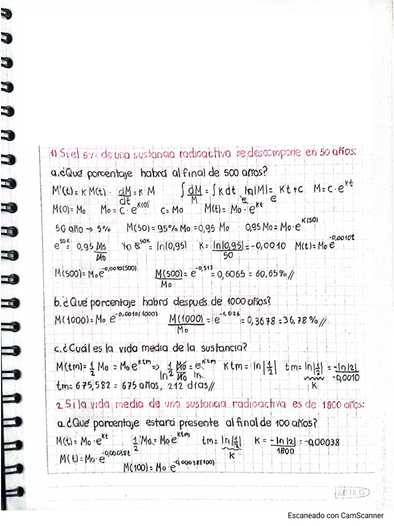 Deber Sobre Aplicaciones de Las EDO | PDF