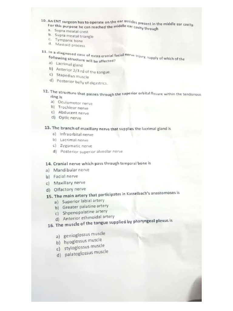 anatomy pre prof 2018 | PDF