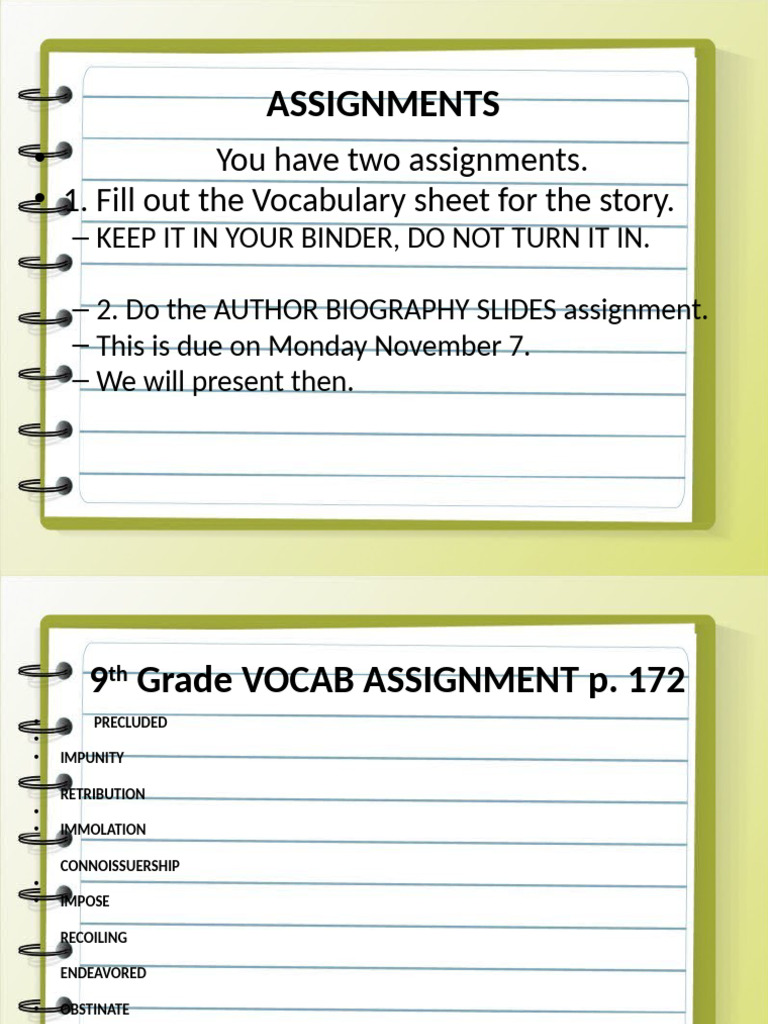 Author Biography Slides Example | PDF