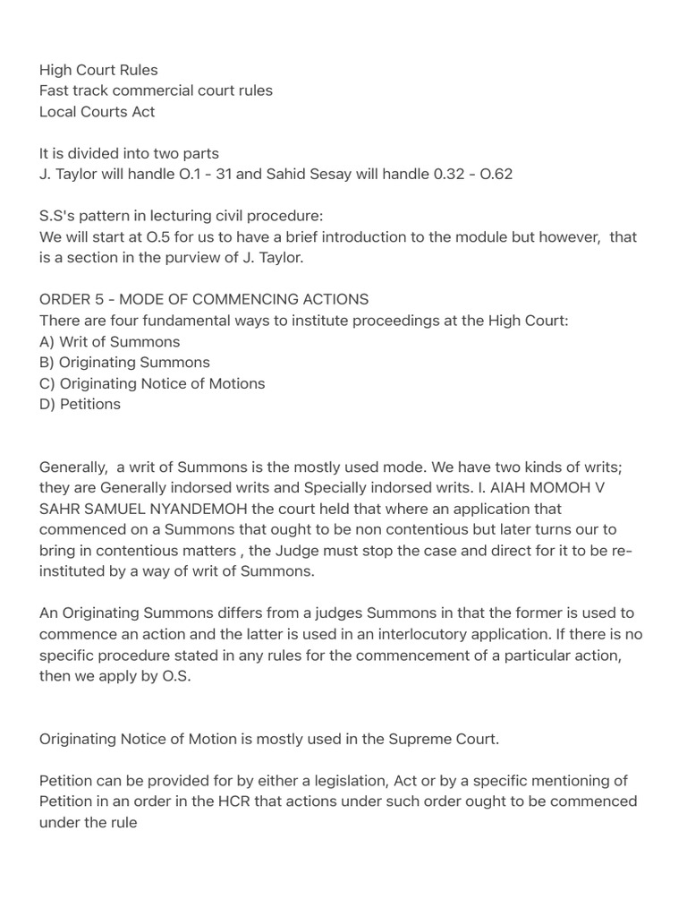 High Court Rules | PDF | Judgment (Law) | Interlocutory Appeal