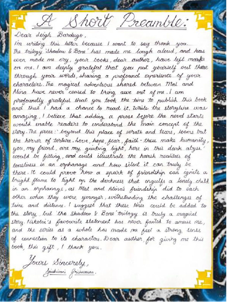 Saishivani Srinivasan - A Short Preamble | PDF