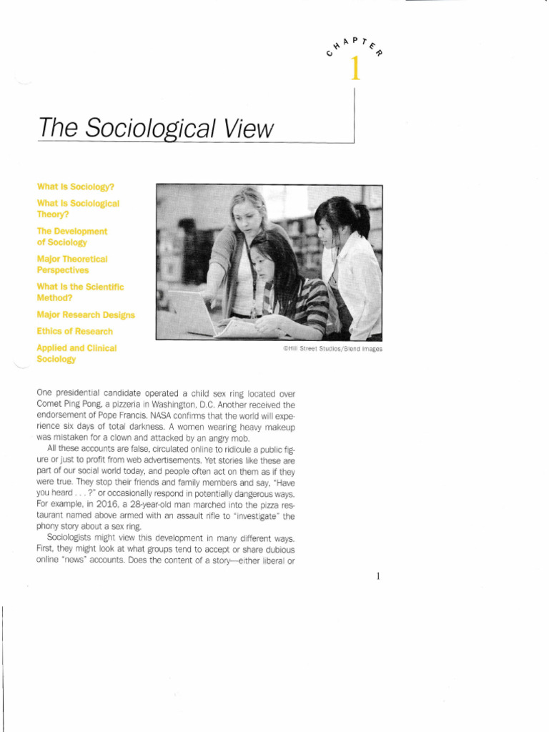 Schaefer 7E Chapter 1-1 | PDF | Sociology | Émile Durkheim