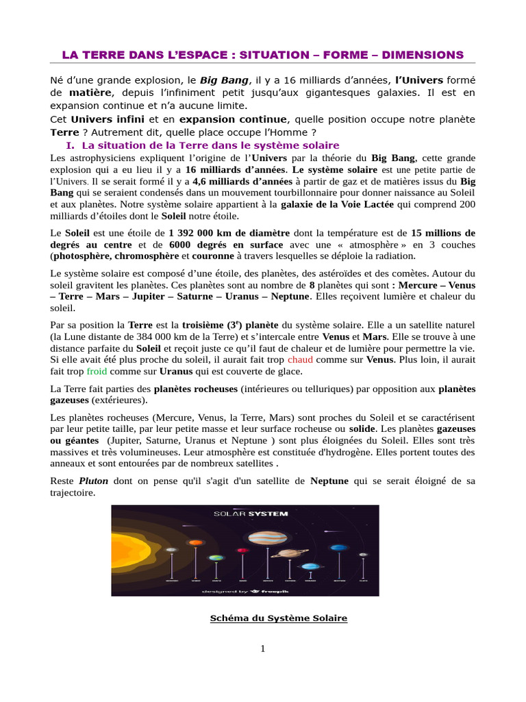 Dimensions et forme de la Terre | PDF | Soleil | Planètes