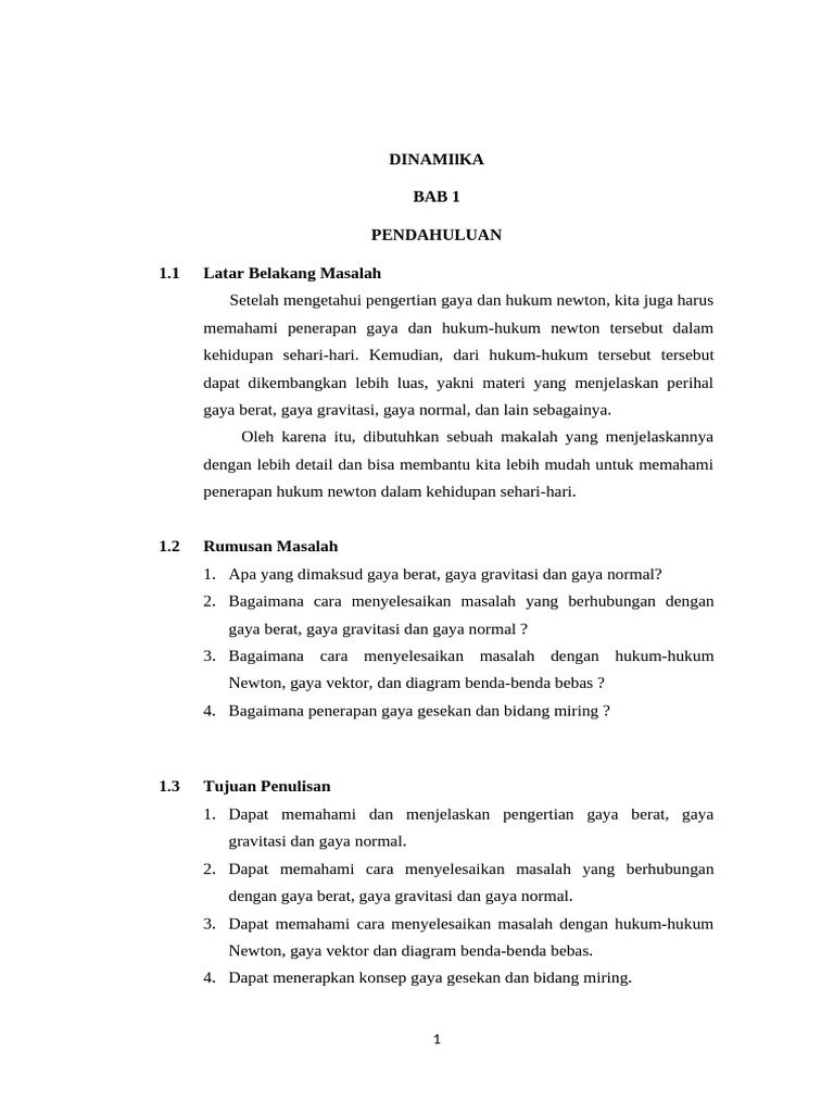 Makalah 3 Dinamika | PDF