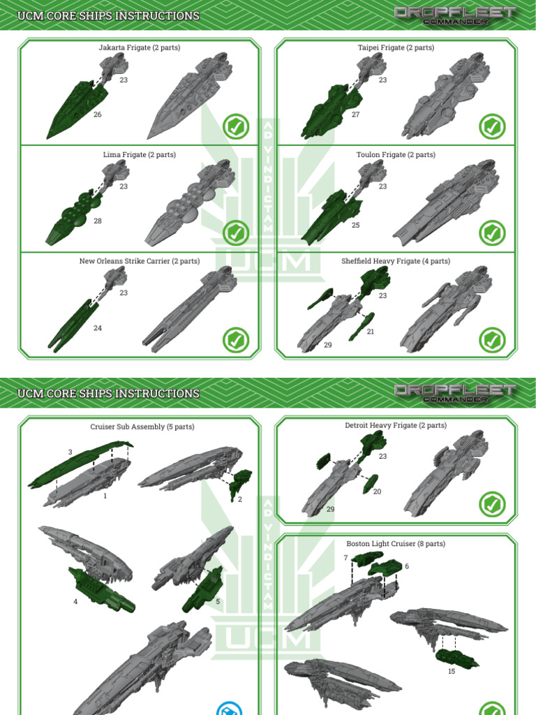 UCM Core Ships Instructions | PDF | Cruiser | Navies