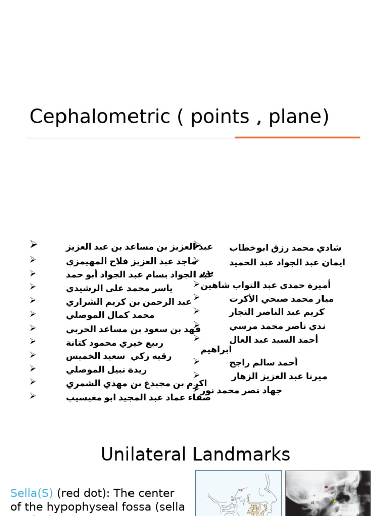 Cephalometric (Points, Planes) | PDF | Human Head And Neck | Human Anatomy