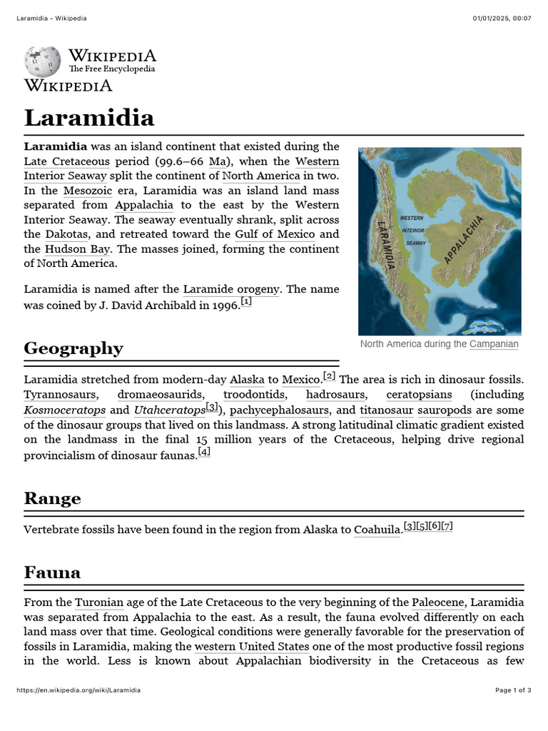 Laramidia | PDF | Mesozoic Dinosaurs | Cretaceous Archosaurs