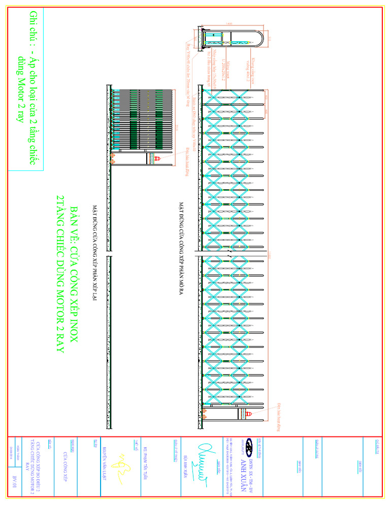 Ban Ve Cua Cong Xep Inox Mau1 | PDF