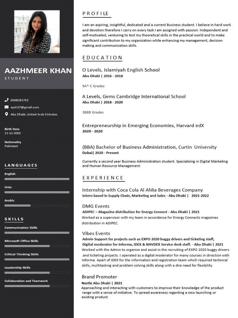 Resume_Aazhmeer Khan | PDF | Business