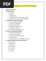 LOTO Checklist | PDF | Workplace | Working Conditions