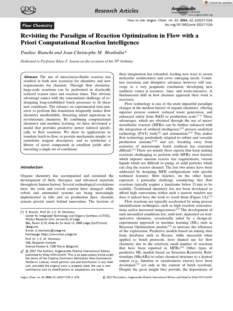 Angew Chem Int Ed - 2023 - Bianchi - Revisiting The Paradigm of ...