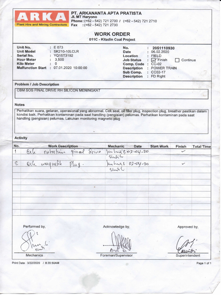 Wo CBM Final Drive RH e 073 | PDF