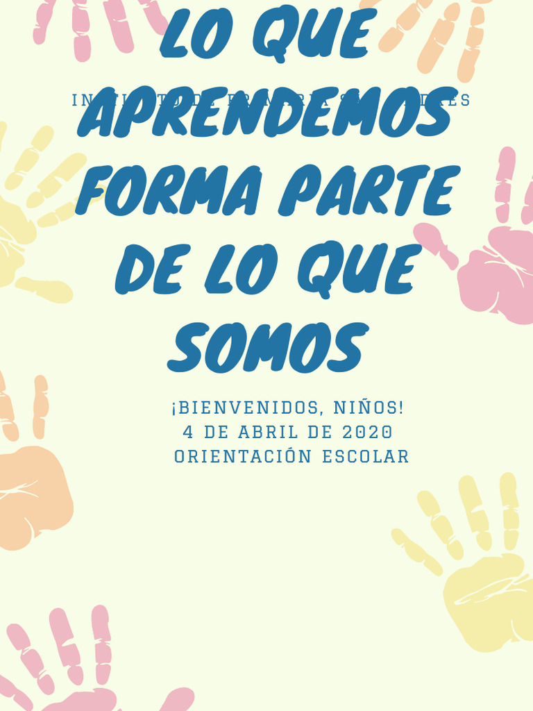 Colorido Huellas de Manos Niños Cita Educación Póster - 20241231 ...