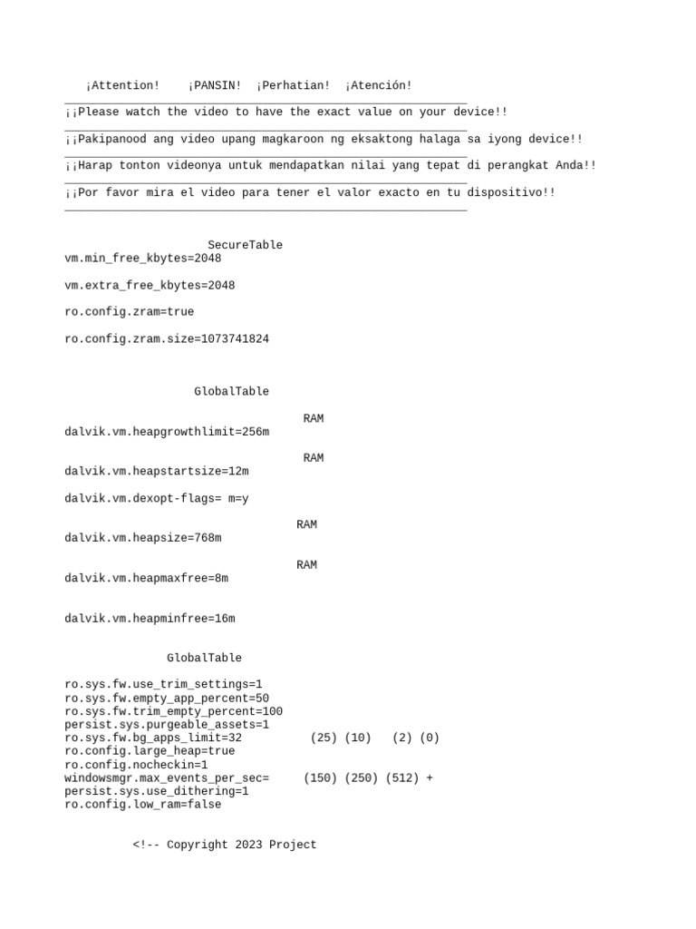 UltraRamTweaks © LycanTweaks | PDF
