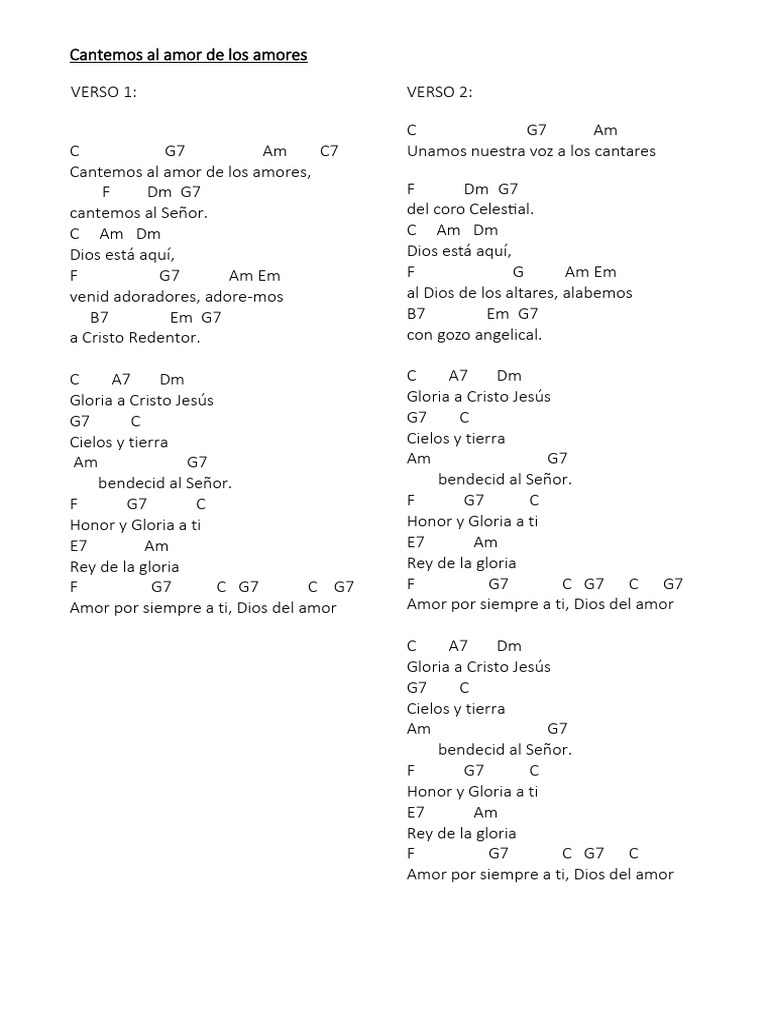 Cantemos Al Amor de Los Amores | PDF