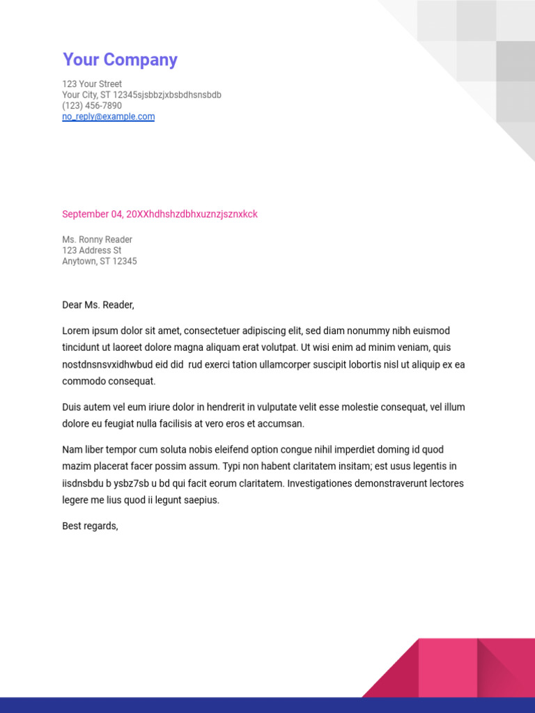 Professional Letter Template | PDF