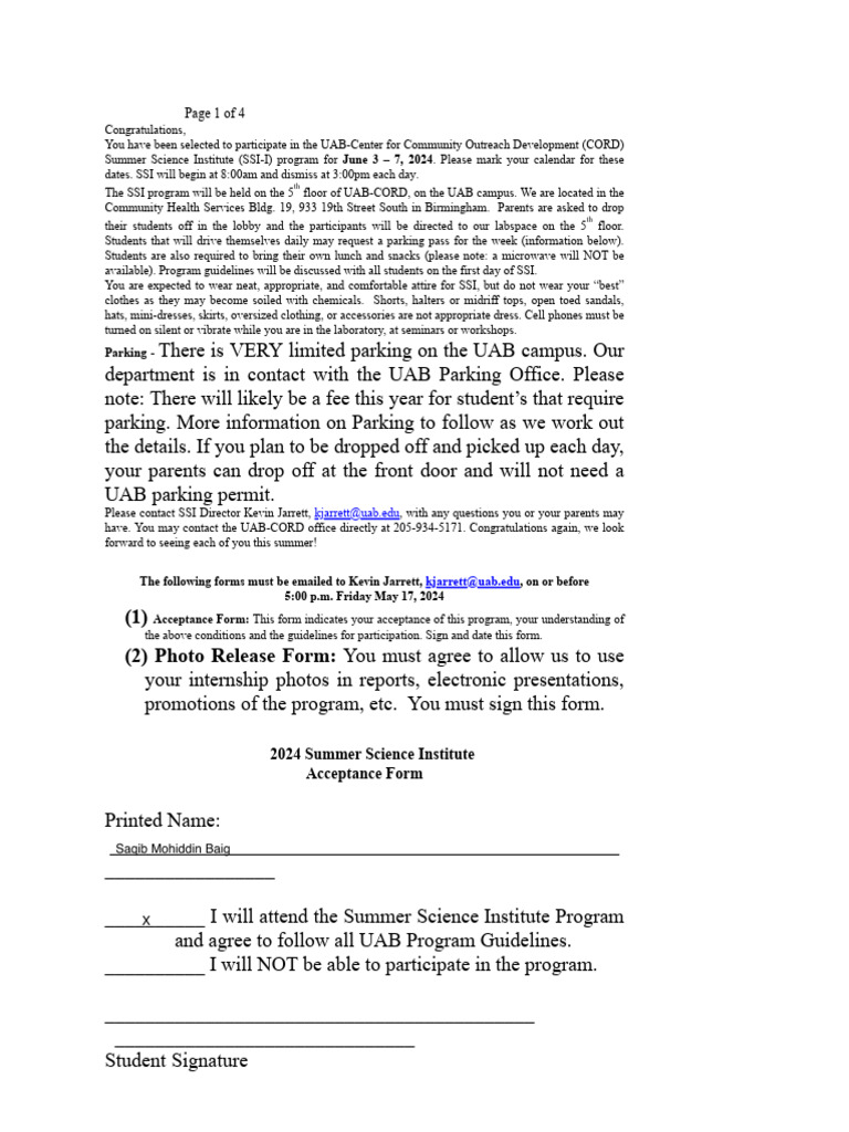 SSI 2024 Acceptance Package Session I UPDATED | PDF