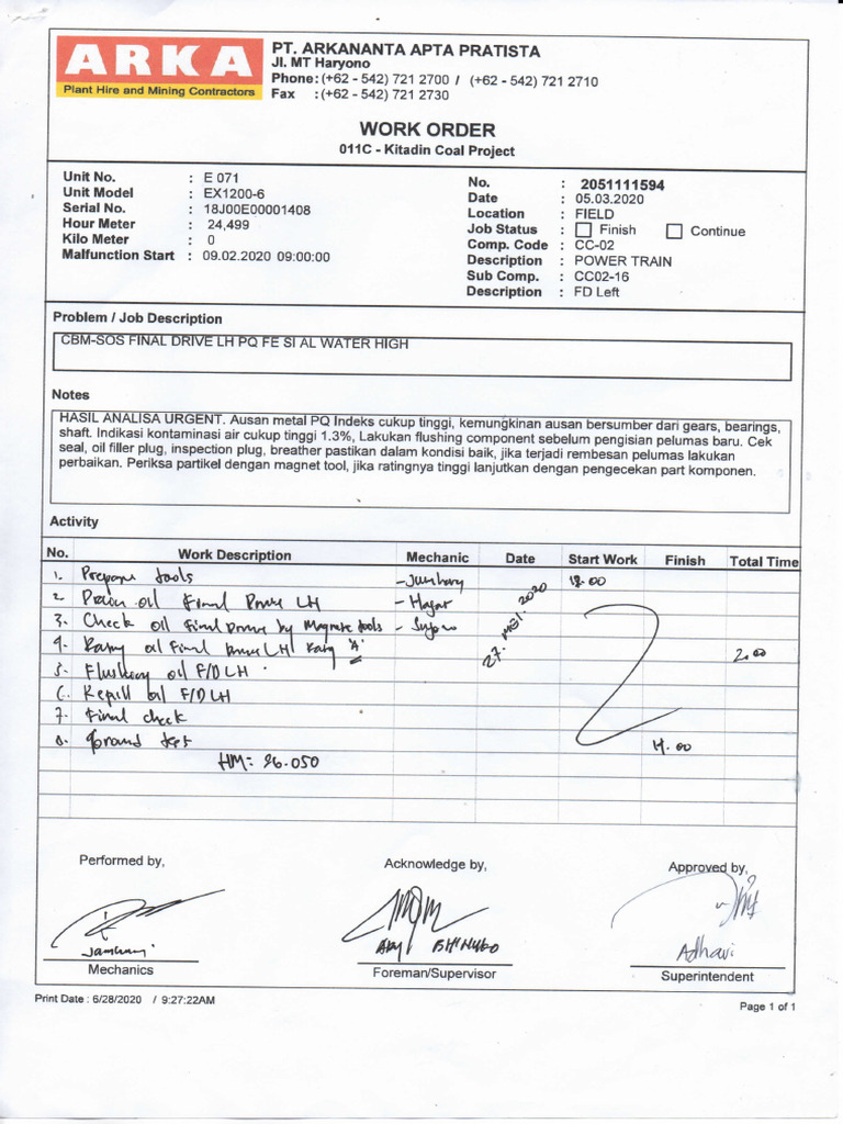 Wo CBM Final Drive LH E071 | PDF