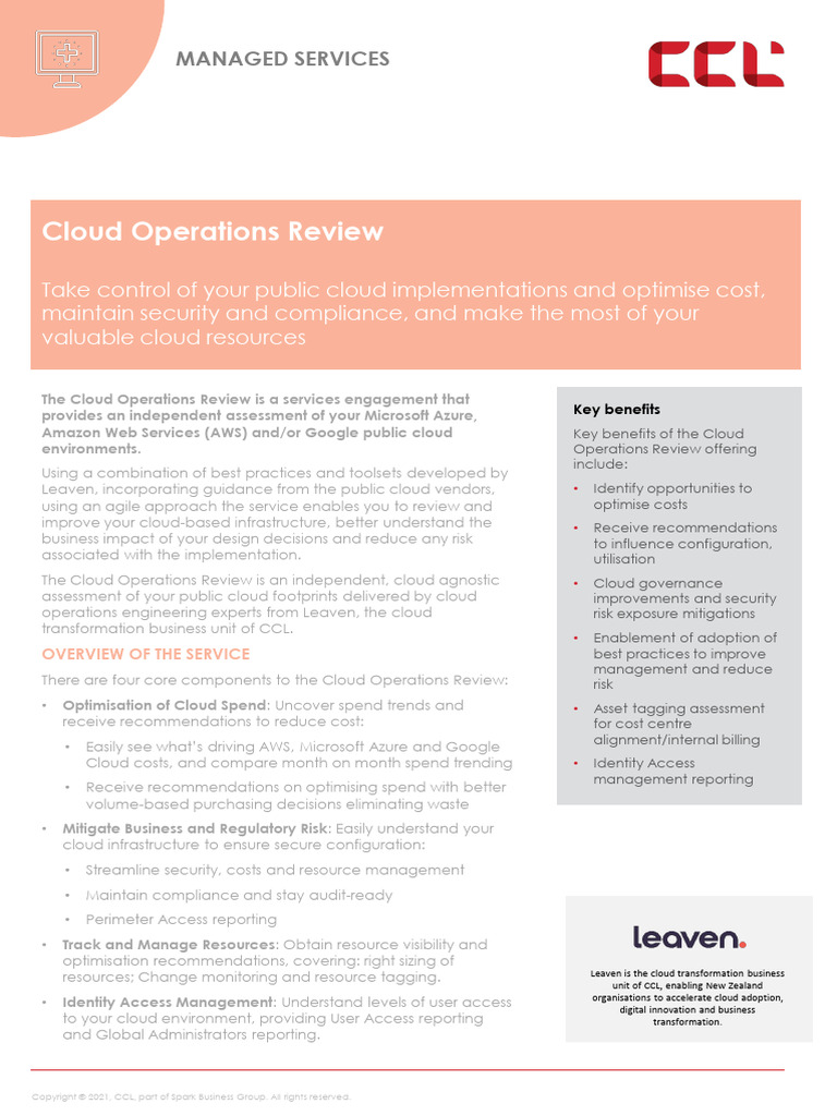 CCL - Cloud Operations Review | PDF | Cloud Computing | Information ... CCL - Cloud Operations Review | PDF | Cloud Computing | Information ...