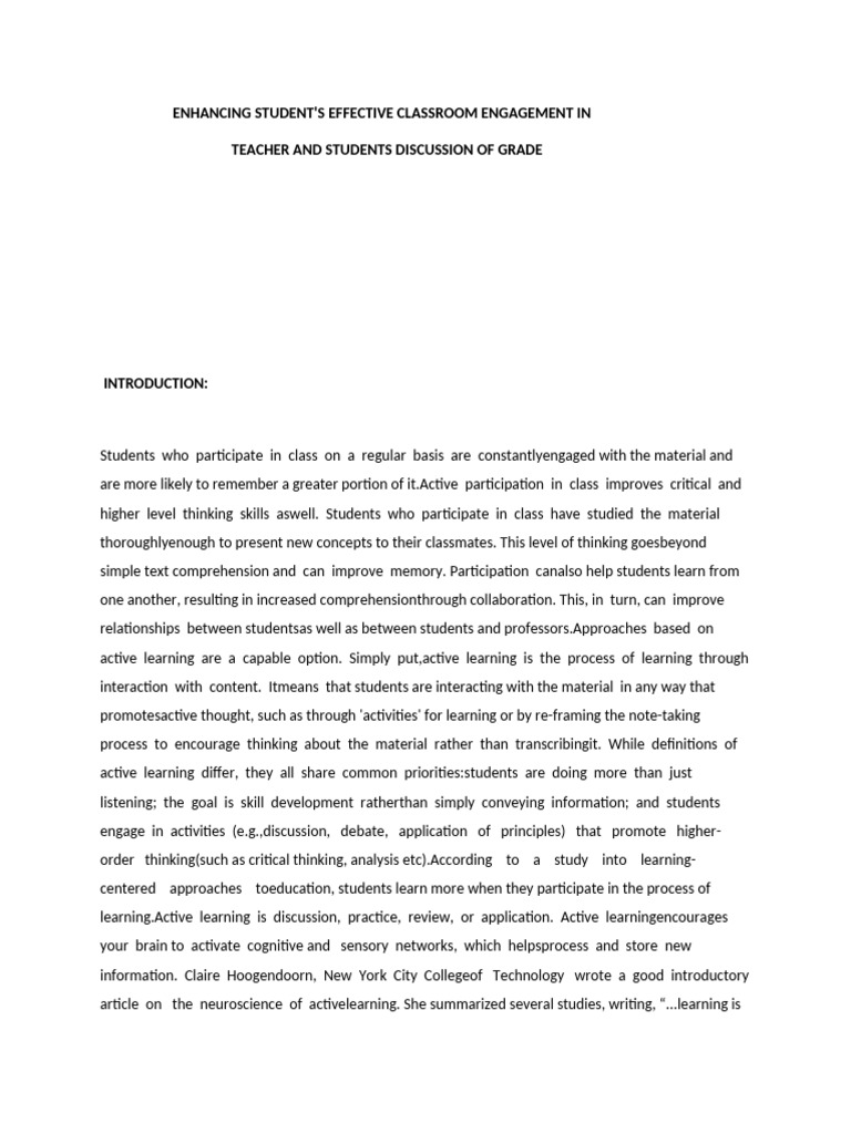 FS2 Action Research Espinas | PDF | Learning | Thought