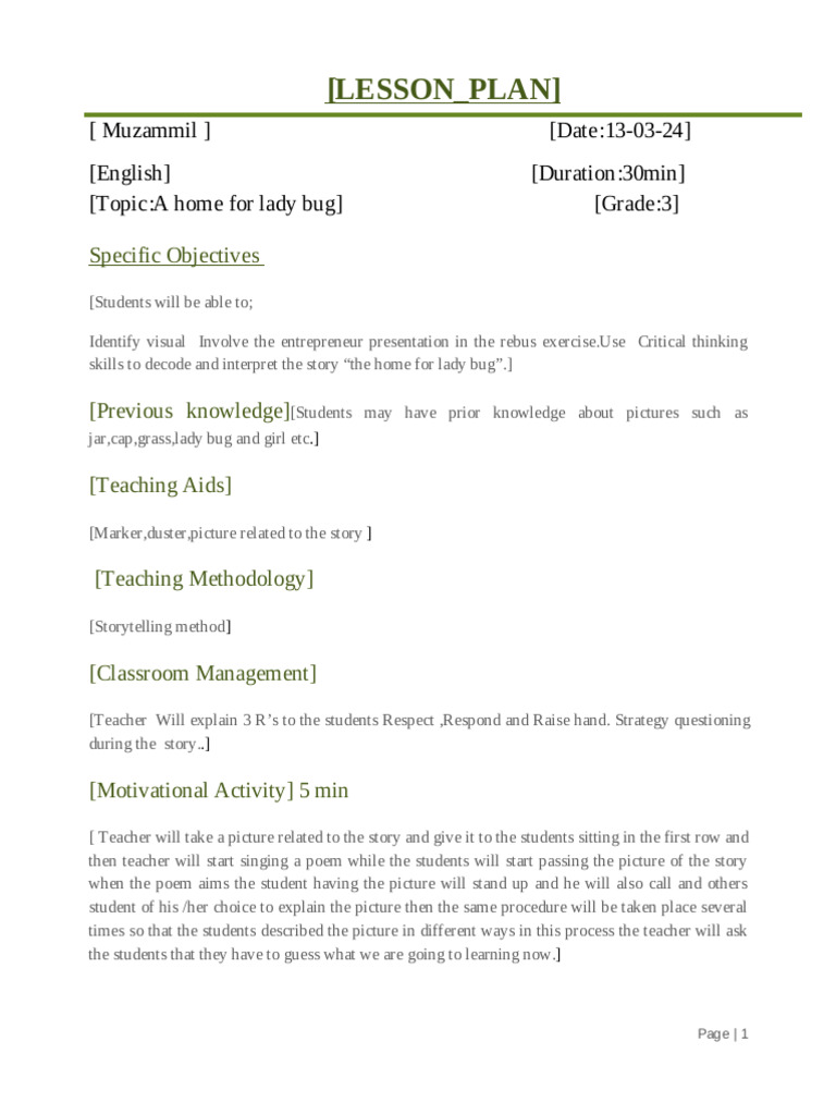 Lesson | PDF | Lesson Plan | Cognitive Science