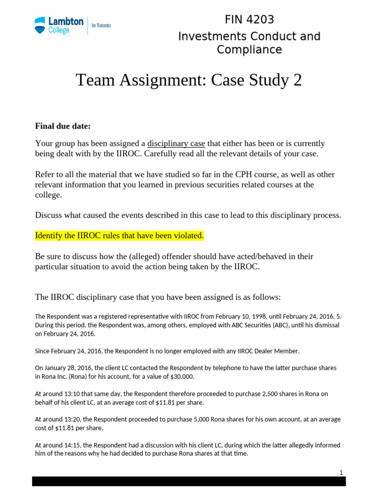 FIN 4203 Assignment 2 - Group 5 | PDF