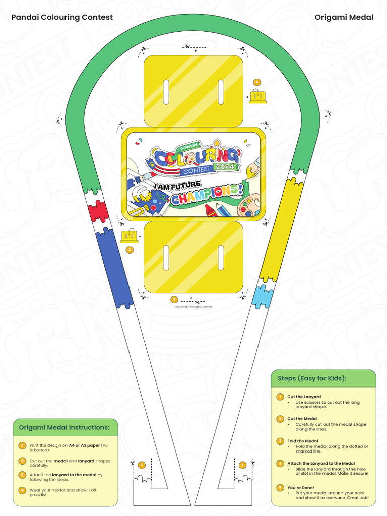 Origami Medal Making Guide | PDF | Paper | Printing Materials