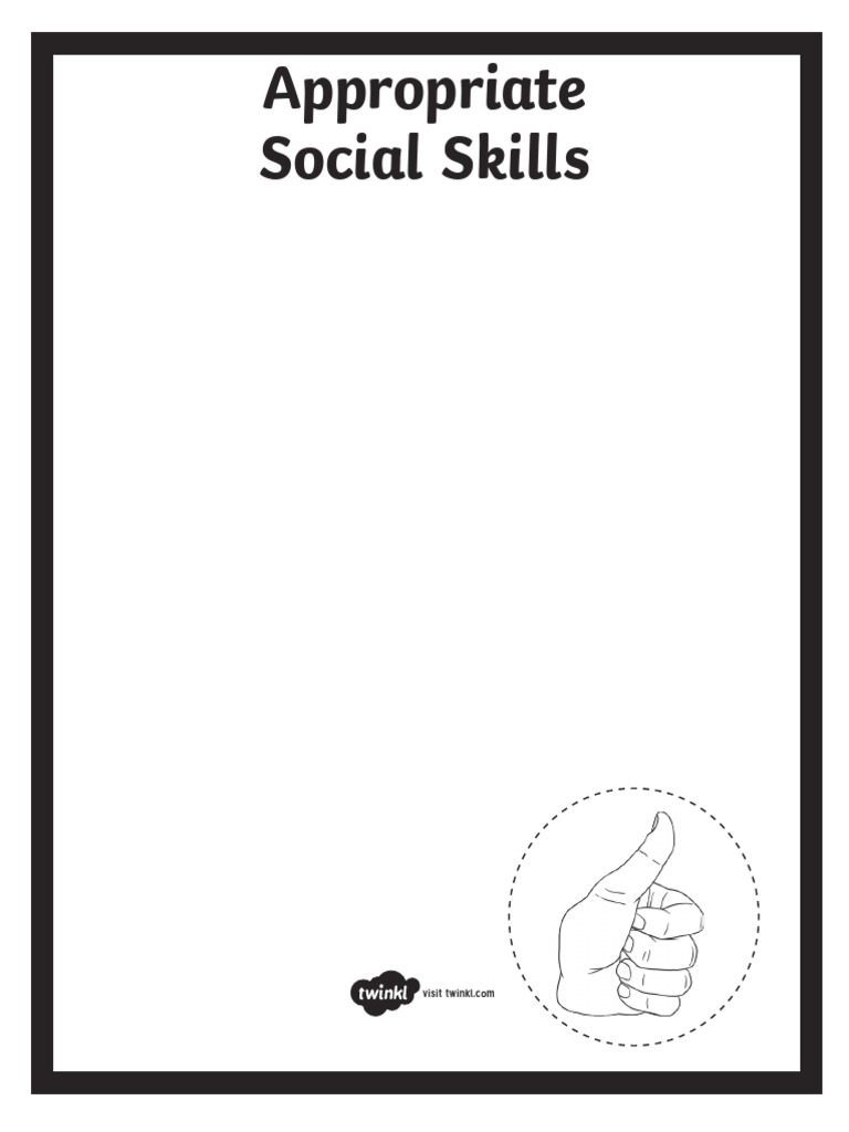 What Are Appropriate and Inappropriate Social Skills_ Sort Black and ...