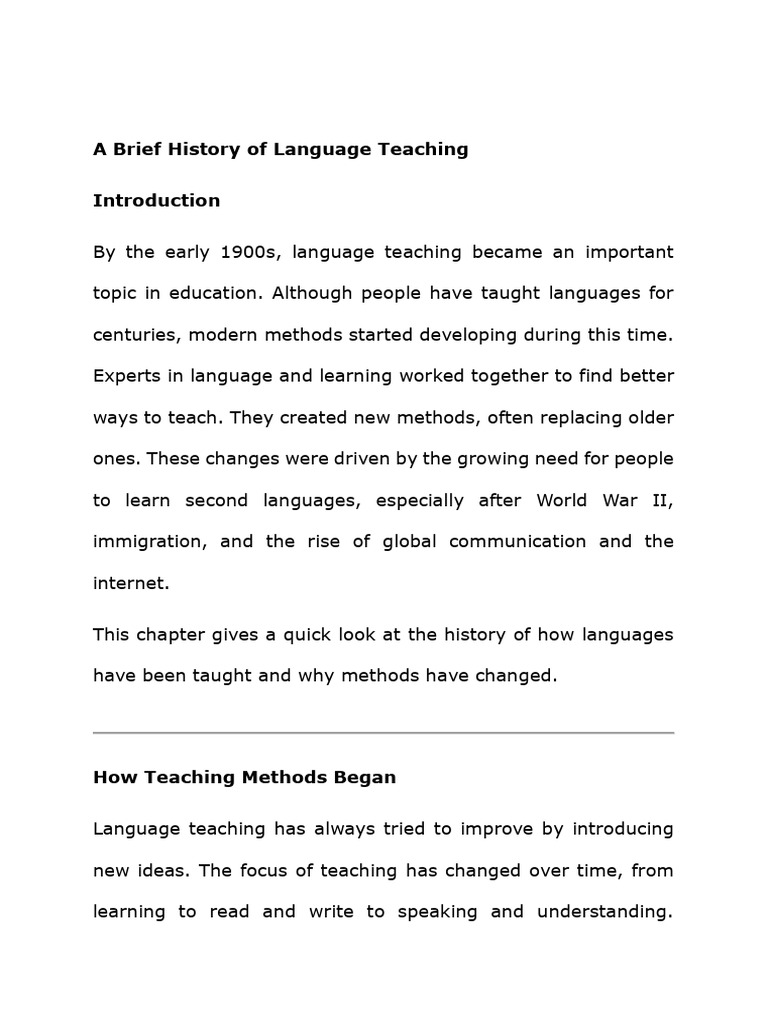 Final-Brief History and Grammar Translation method | PDF | Language ...