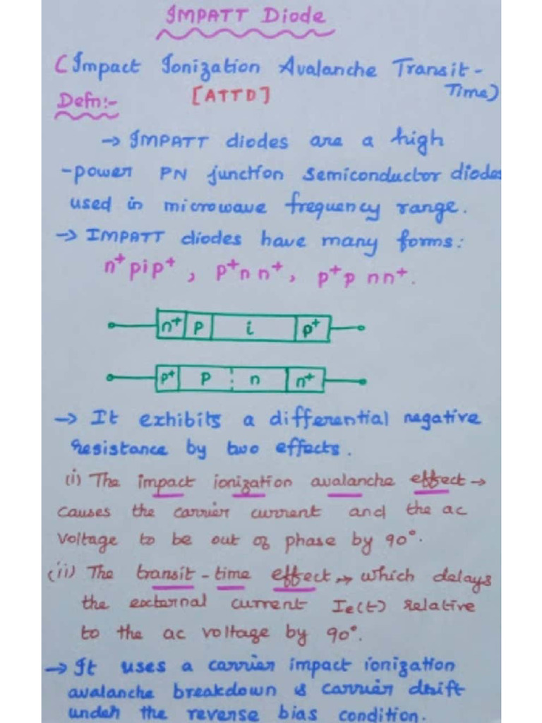 Impatt Diode | PDF