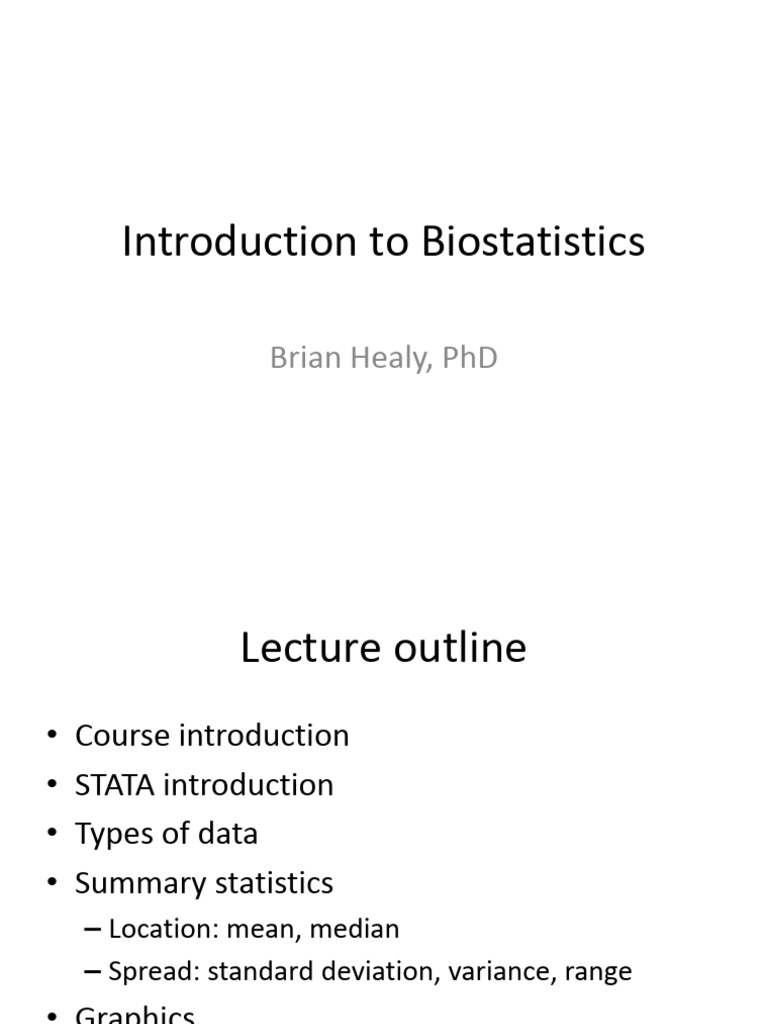 Lecture 1 Intro | PDF | Statistics | Median