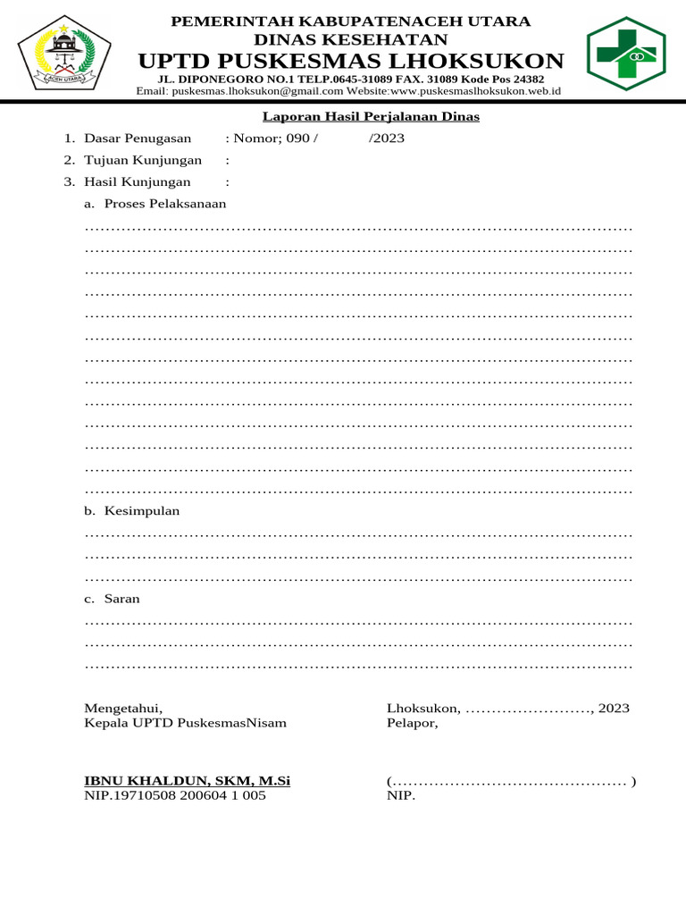 Lap Hasil SPPD Bok 2023 | PDF