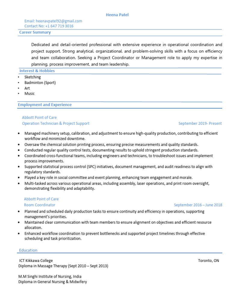 Heena_Patel Resume | PDF | Leadership | Nursing