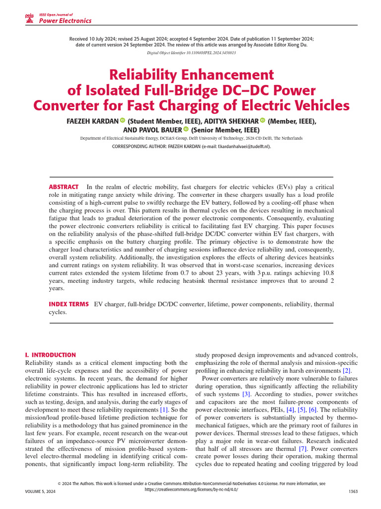 Reliability Enhancement of Isolated Full-Bridge DCDC Power Converter ...