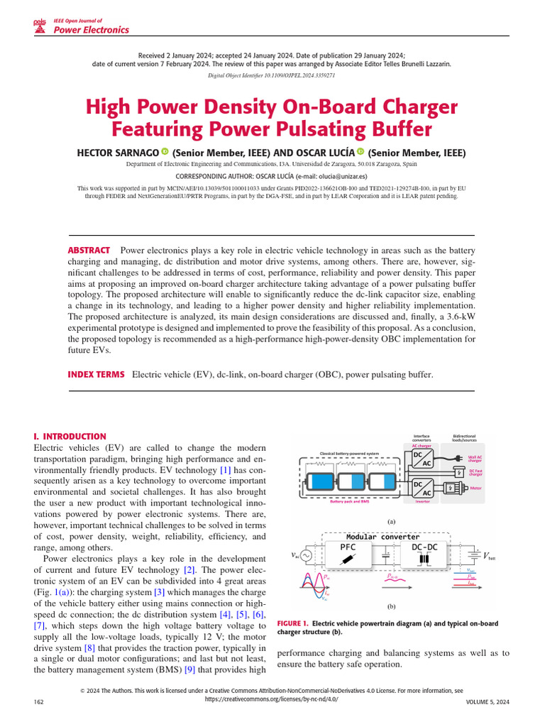 High Power Density On-Board Charger Featuring Power Pulsating Buffer | PDF | Capacitor | Rectifier
