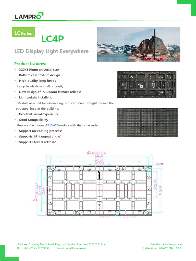 LC4P LED Module Specifications | PDF | Pixel | Electronics