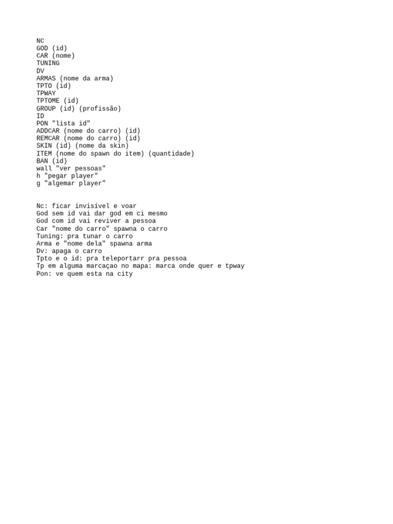 Comandos Staff | PDF