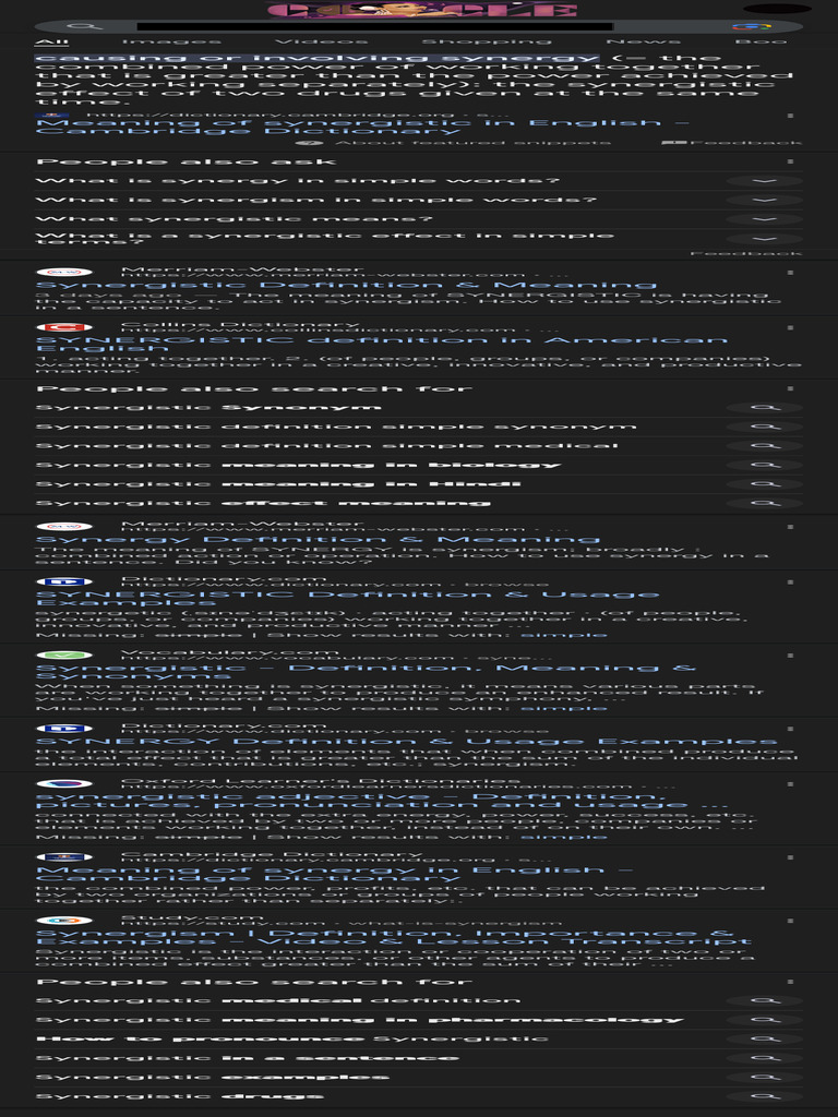 Synergistic Definition Explained | PDF | Linguistics