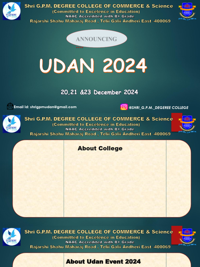 Udan 24 Details of Event Ppt | PDF