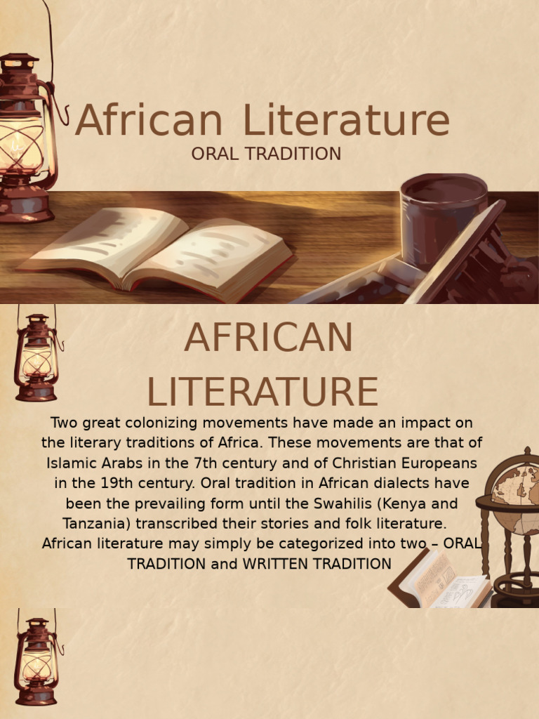 AFRICAN ORAL-TRADITION (21st Century) | PDF | African Literature | Oral ...