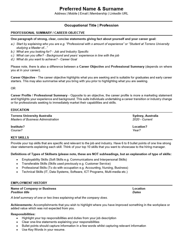 Resume Layout & Formatting - Factsheet V2. | PDF | Résumé | Business